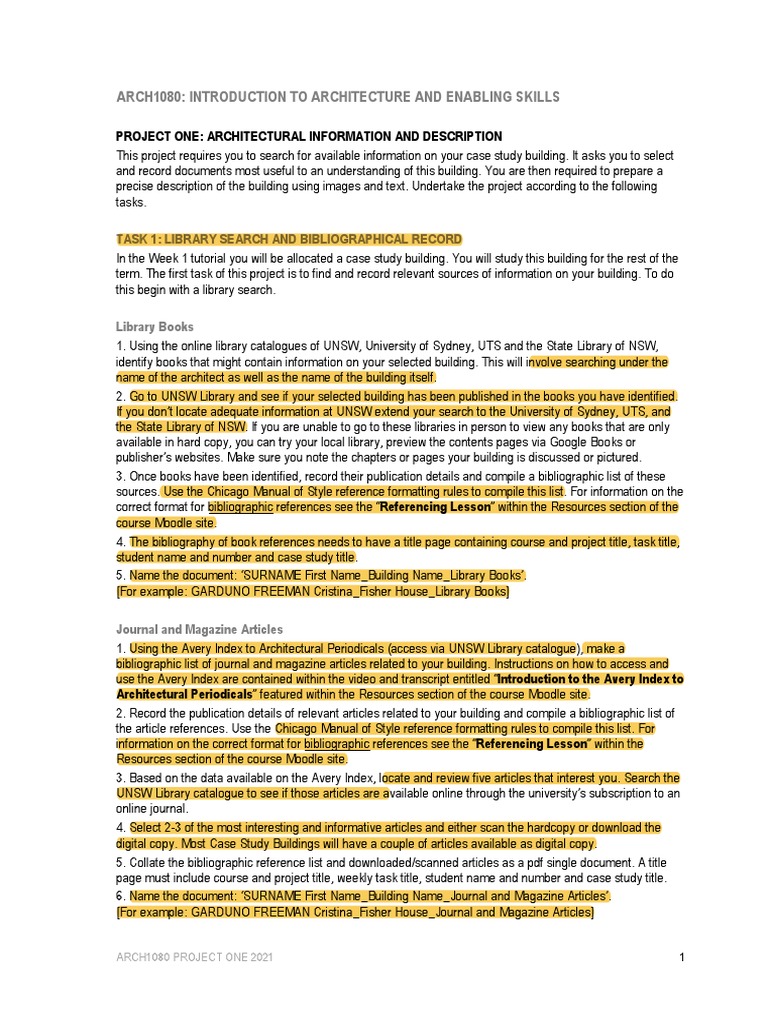 PROJECT ONE Information 2021 | PDF | Libraries | Bibliography