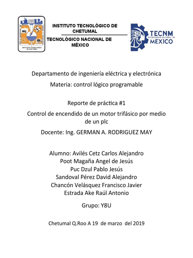 Reporte de Practica PLC | PDF | Controlador lógico programable | Almacenamiento de datos de la ...
