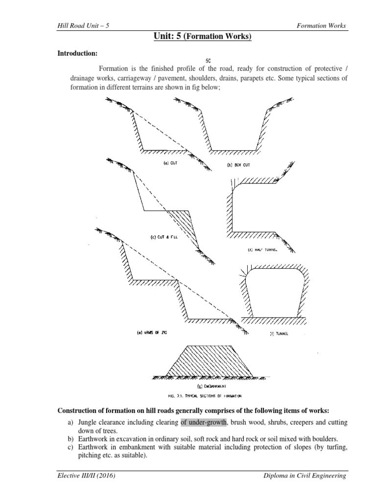 Hill Road Formation Works Overview | PDF | Road | Fuse (Electrical)