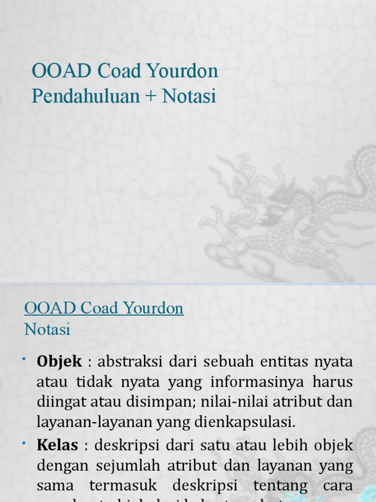 OOAD Coad Yourdon: Notasi Objek | PDF