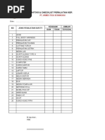 Form Checklist Kotak p3k | PDF