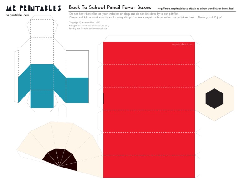 Mrprintables Back To School Pencil Box Red | PDF