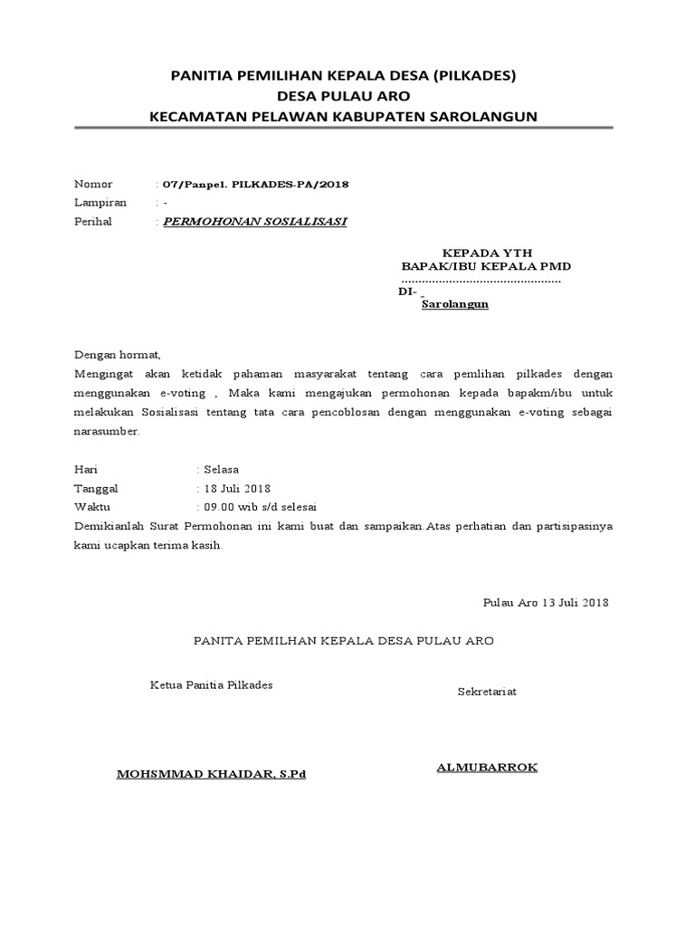 Surat Permohonan PMD | PDF