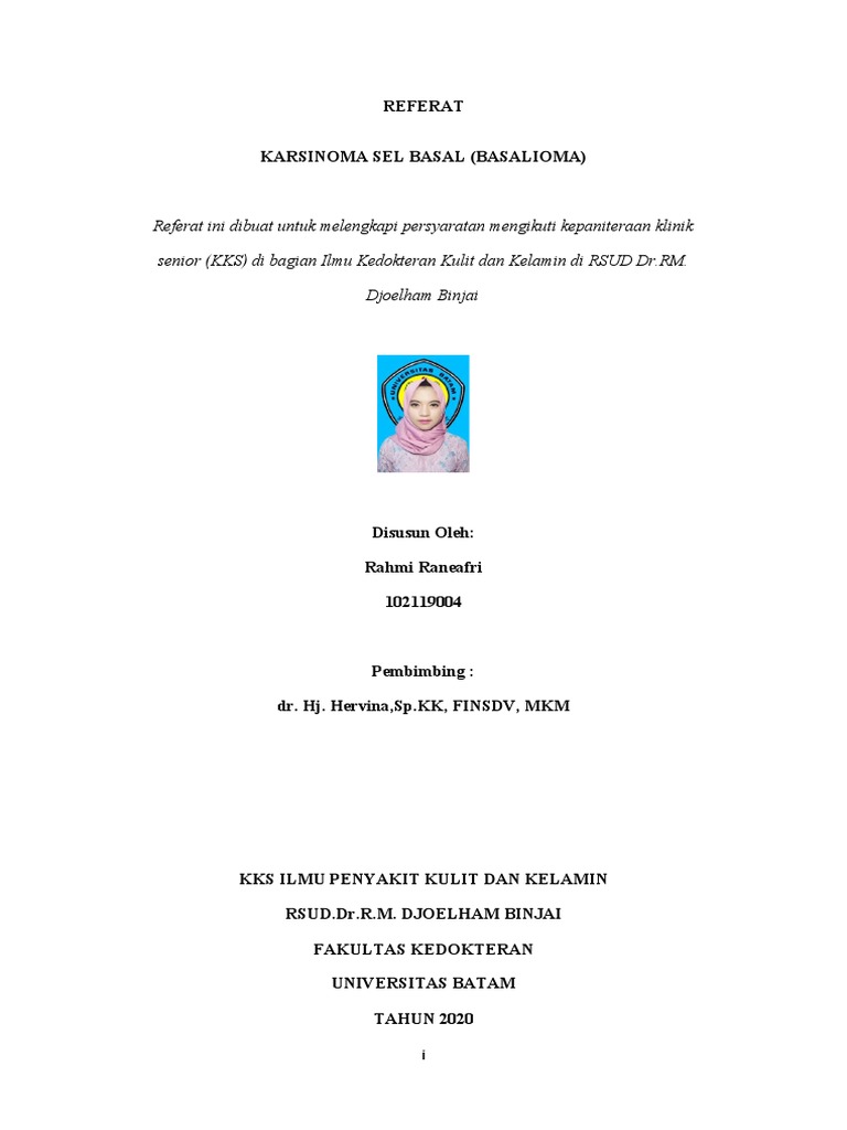 Karsinoma Sel Basal: Definisi dan Epidemiologi | PDF | Sains & Matematika
