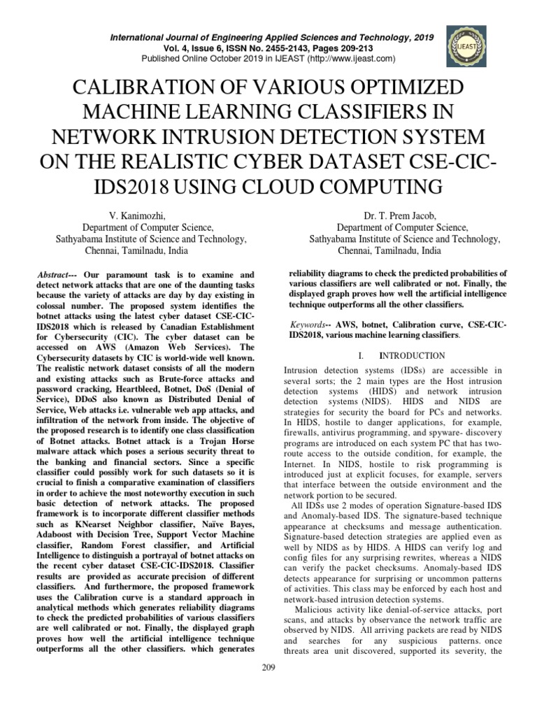 209 213, Tesma406, IJEAST | PDF | Statistical Classification | Support ...