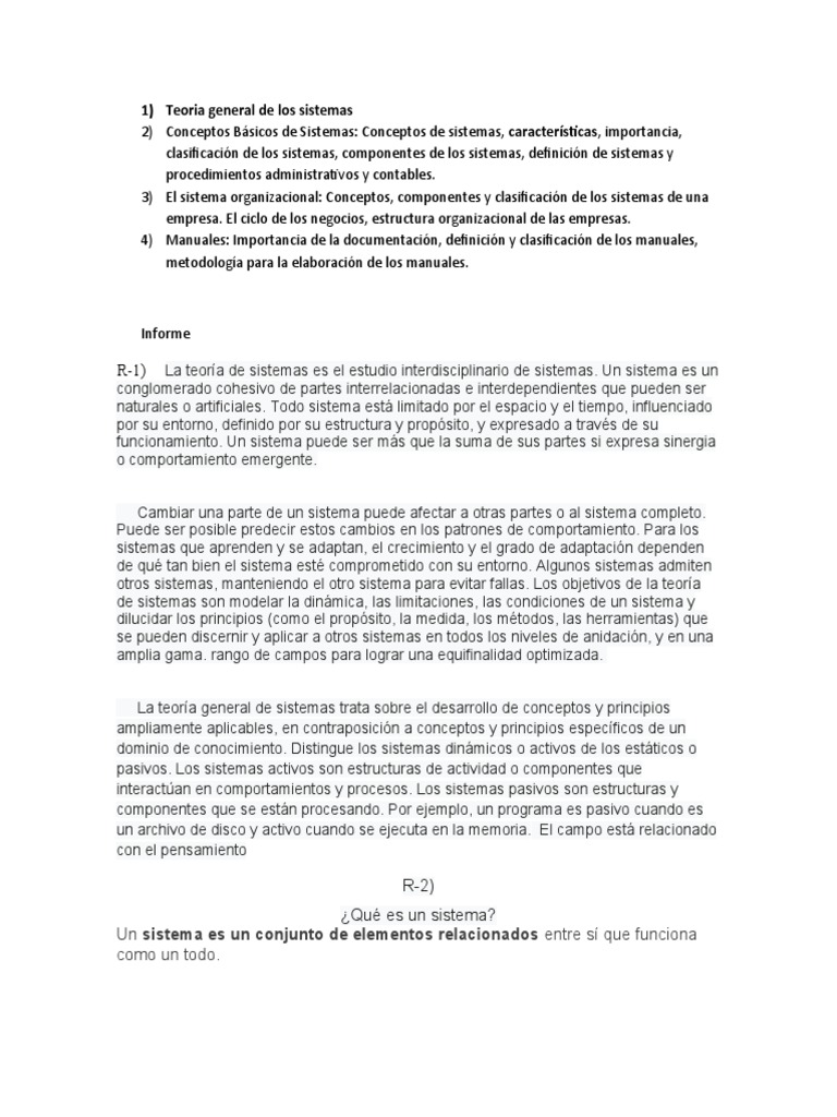 Teoria General de Los Sistemas | PDF