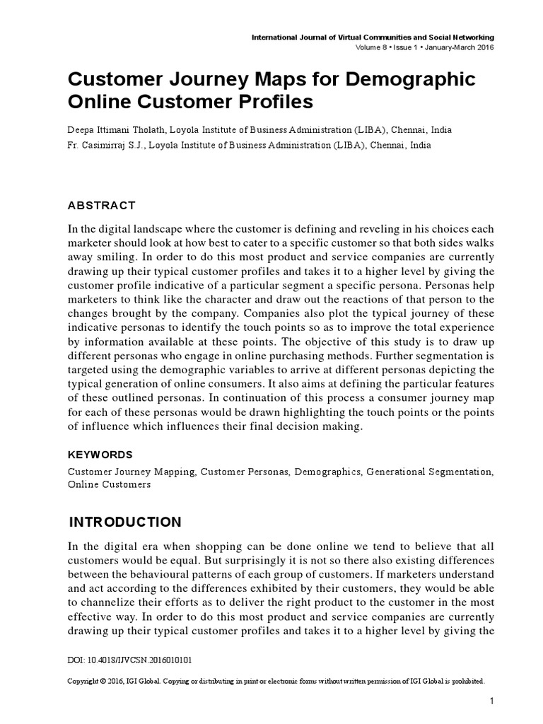 Customer Journey Maps For Demographic Online Customer Profile PDF | PDF ...