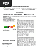 Formulas MRU MRUA Despejadas | PDF