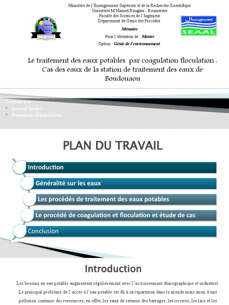Traitement Des Eaux Potables 2 | PDF | Boire de l'eau | Épuration des eaux