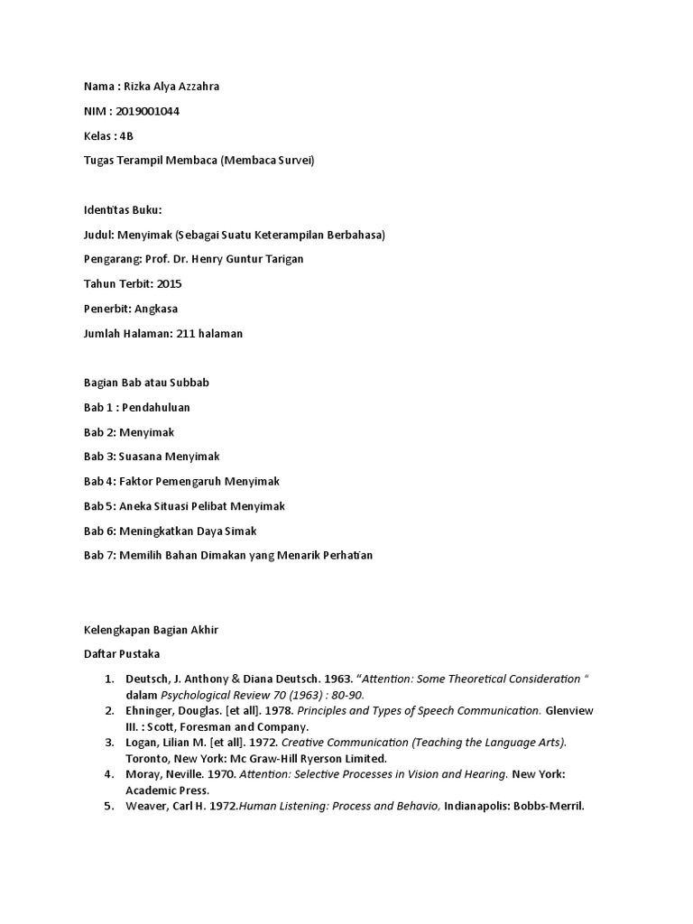 Terampil Membaca | PDF | Karier & Perkembangan | Seni & Disiplin Bahasa