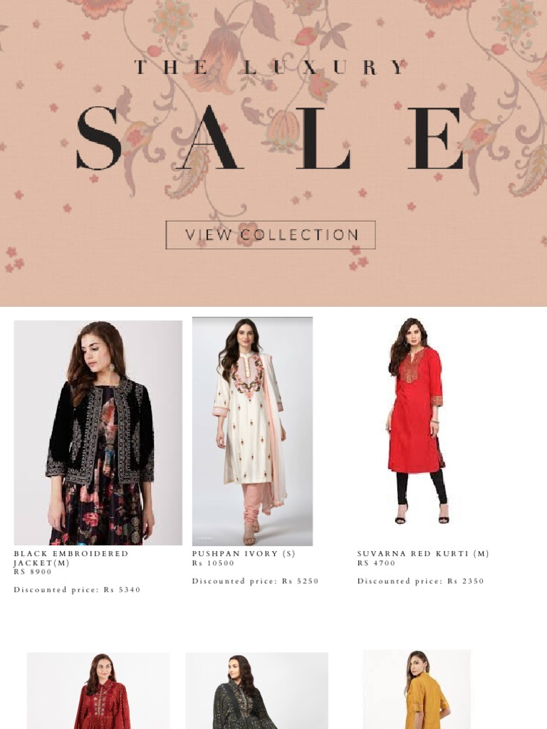 Label Ritu Kumar Sale Catalogue | Clothing | Fashion