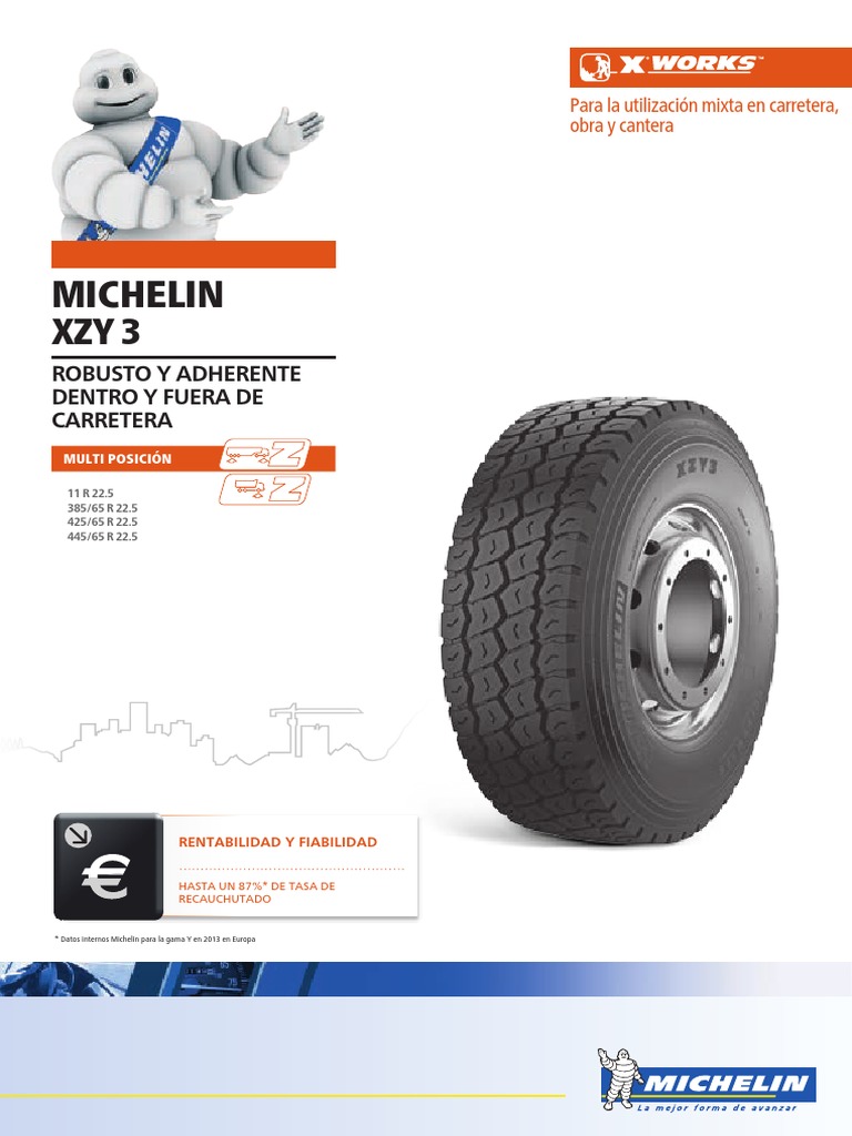 Michelin X-Works Xzy3 Es | PDF | Rueda | Neumático