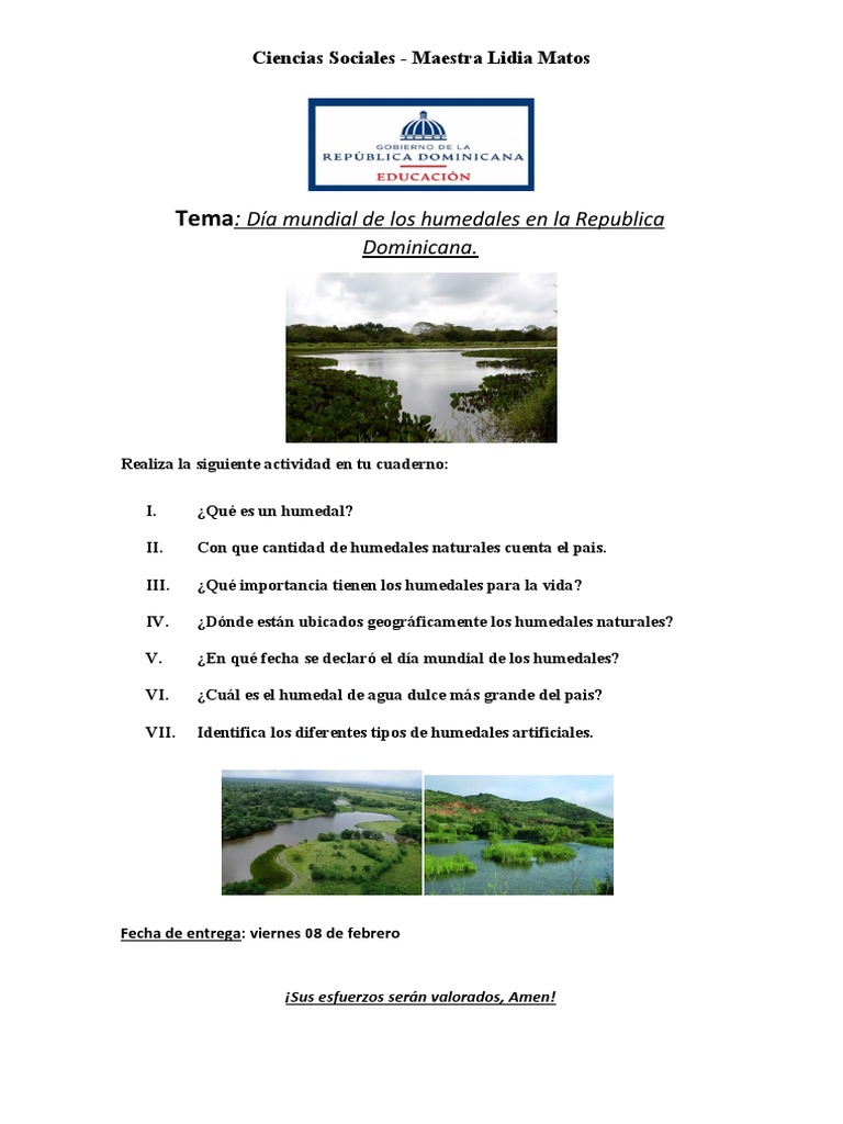 Humedales en la República Dominicana | PDF