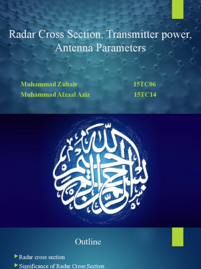 Radar Cross Section, Transmitter Power, Antenna | PDF | Antenna (Radio ...