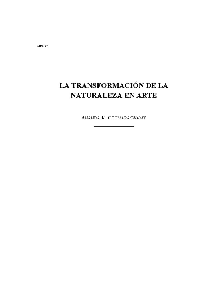 La Transformaci N de La Naturaleza en Arte | PDF | Perspectiva (Gráfica ...