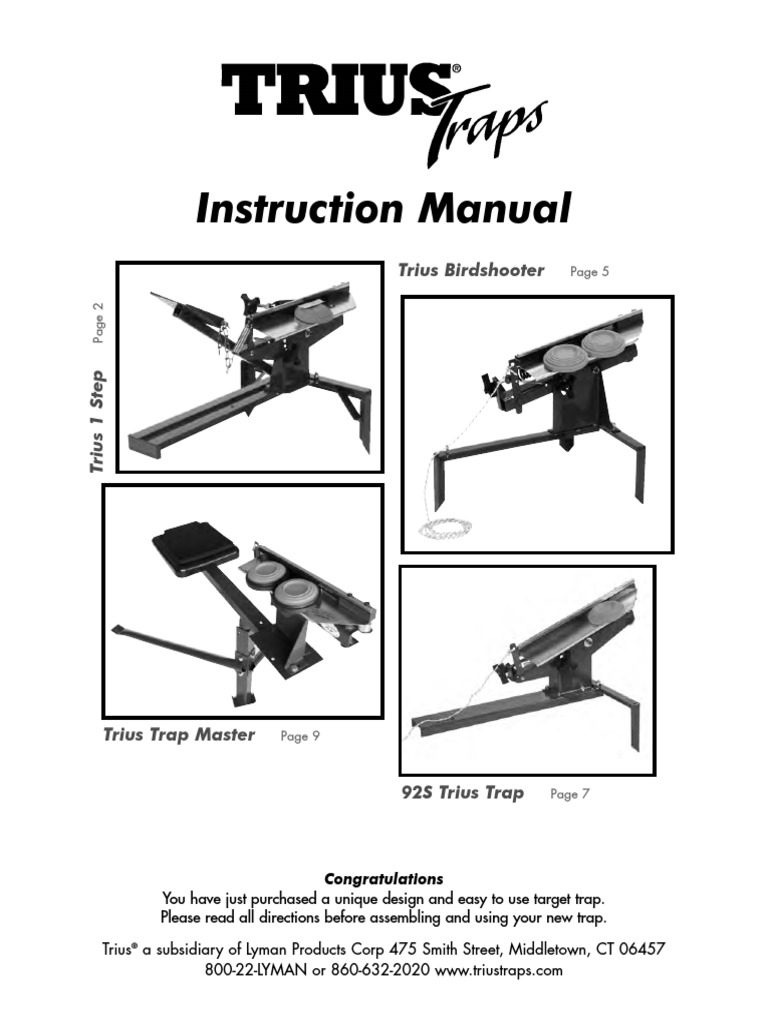 Instruction Manual: Trius Birdshooter | PDF | Nut (Hardware) | Screw