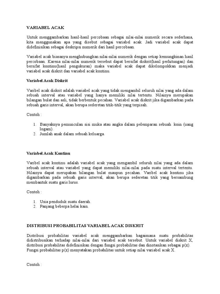 Variabel Acak | PDF