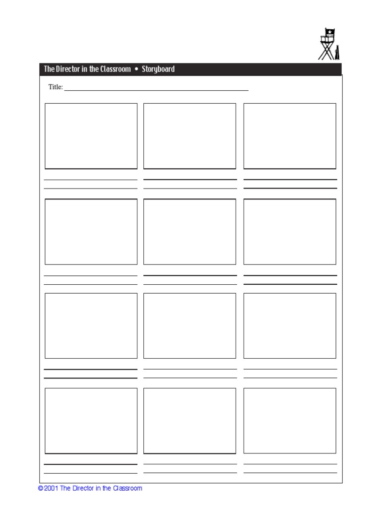 Storyboard Template Director Classroom | PDF
