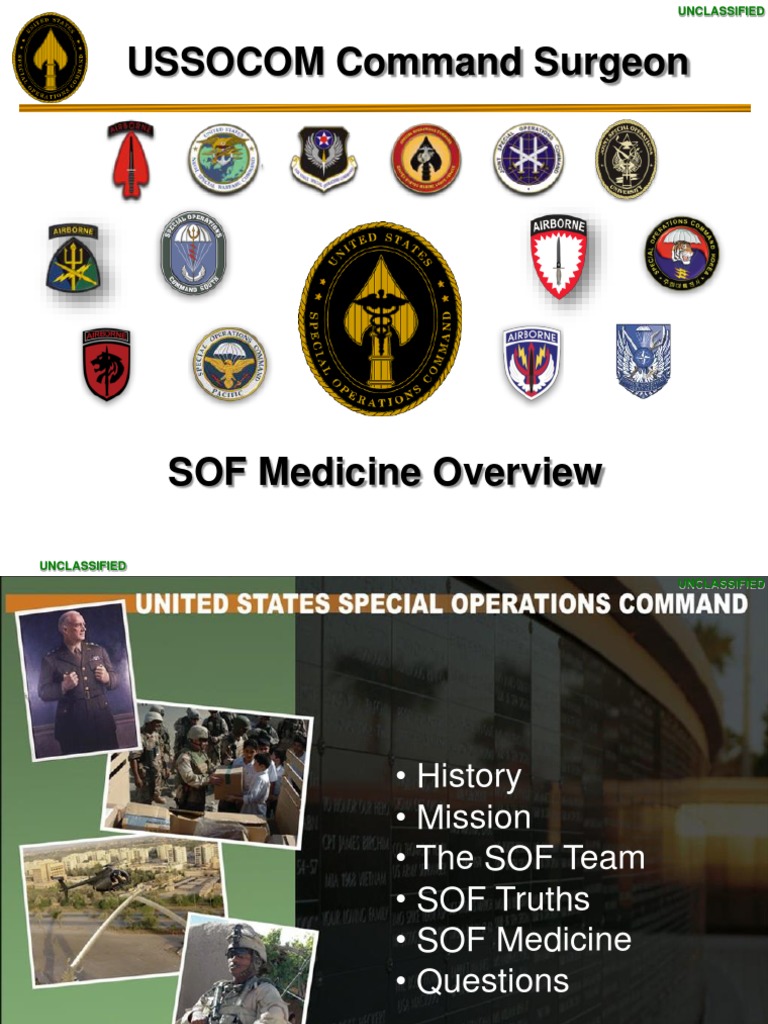 Socom Med BRF | PDF | United States Special Operations Command | Military