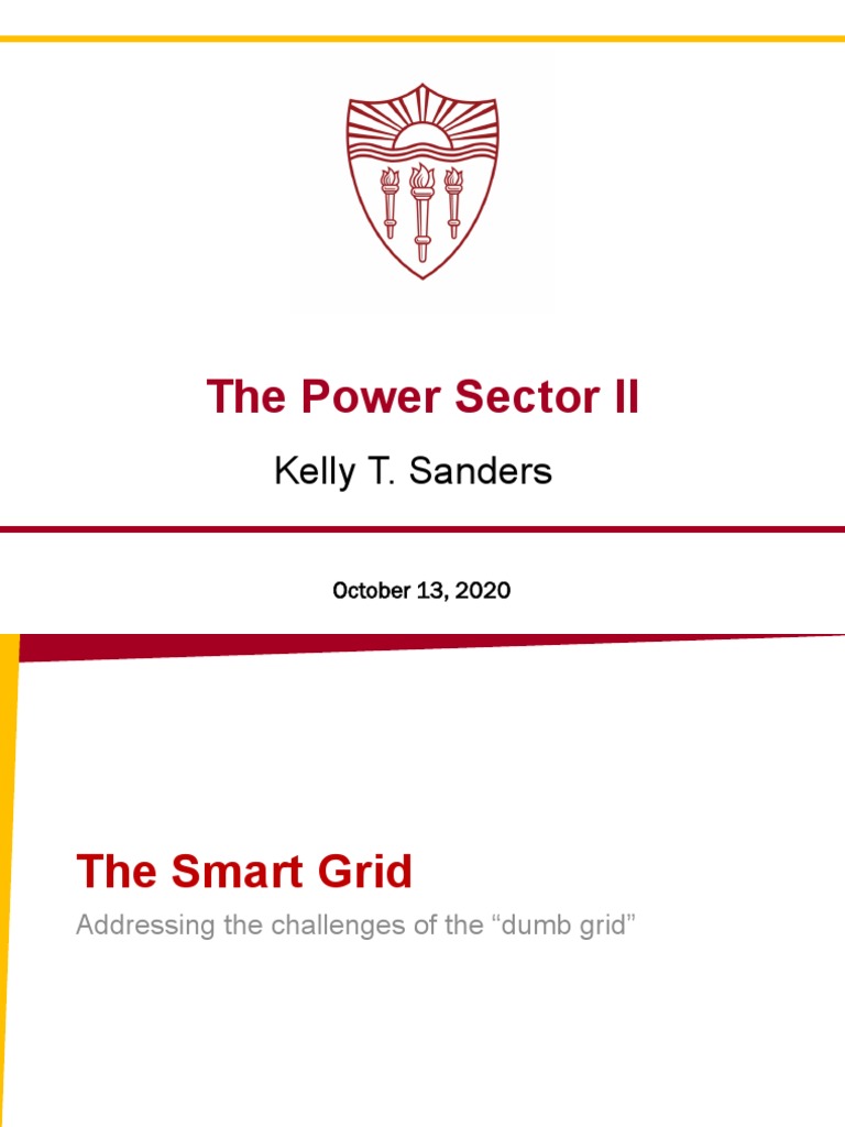 FA2020 - ENE505 - L7.5 - The Grid II - Smart Grid | PDF | Electrical ...