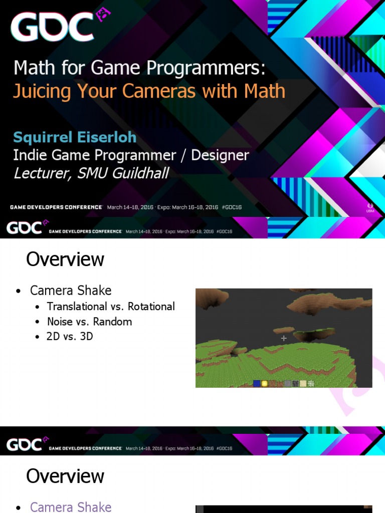 Math For Game Programmers:: Juicing Your Cameras With Math | Download Free PDF | Geometry ...
