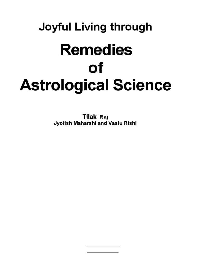 Remedies of Astrological Science | PDF | Planets In Astrology | Astrology