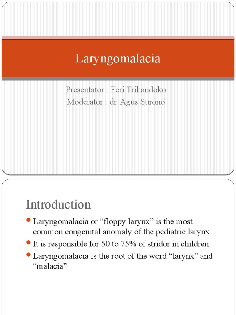 Pediatric Laryngomalacia Overview | PDF | Larynx | Gastroesophageal ...