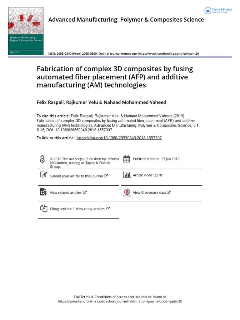 Fabrication of Complex 3D Composites by Fusing Automated Fiber ...