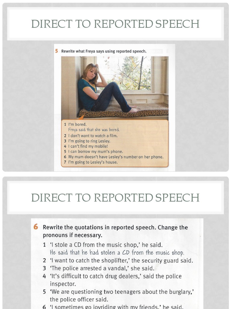 B1.2. Reported Speech | PDF