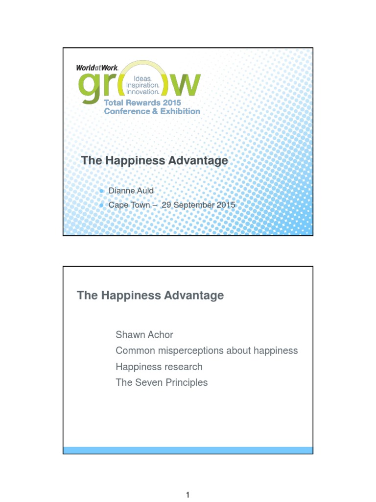 The Happiness Advantage: 7 Principles | PDF | Lever | Habits