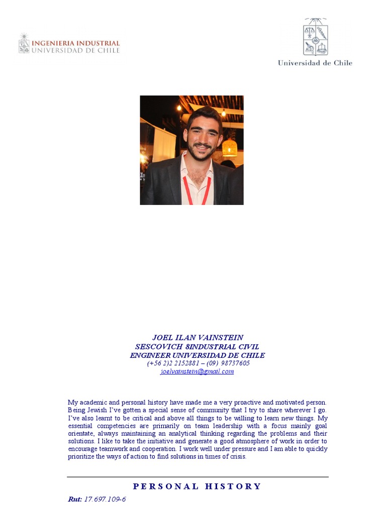 CV, Joel - Vainstein Año 2019 Sept Eng | PDF | Venture Capital ...