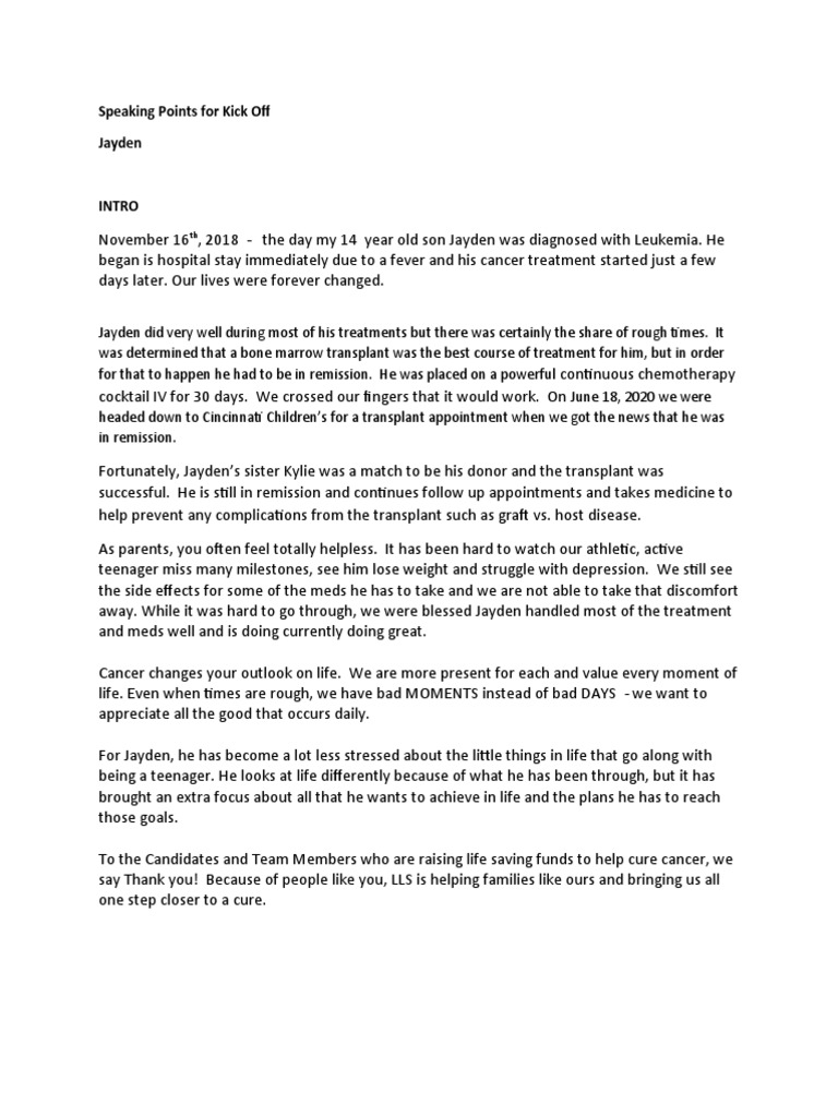 Jayden's Story | PDF