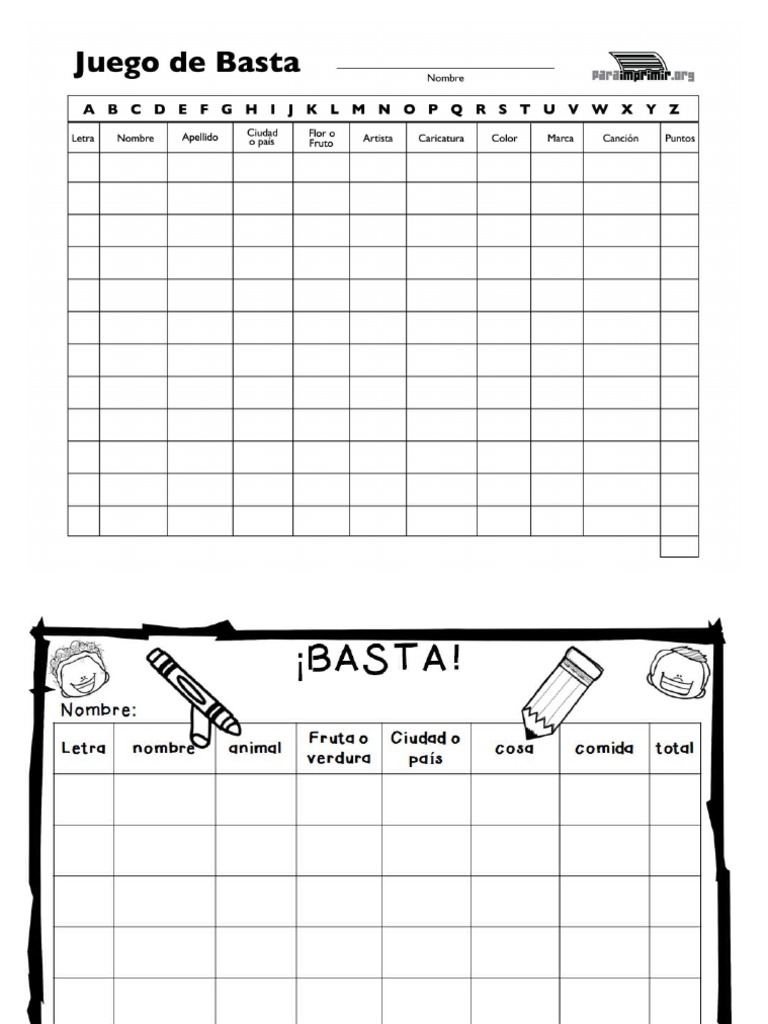 Juego de Basta | PDF