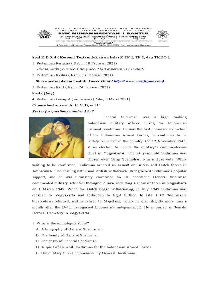 Recount Text Untuk Kelas X | PDF | Team Sports | Association Football