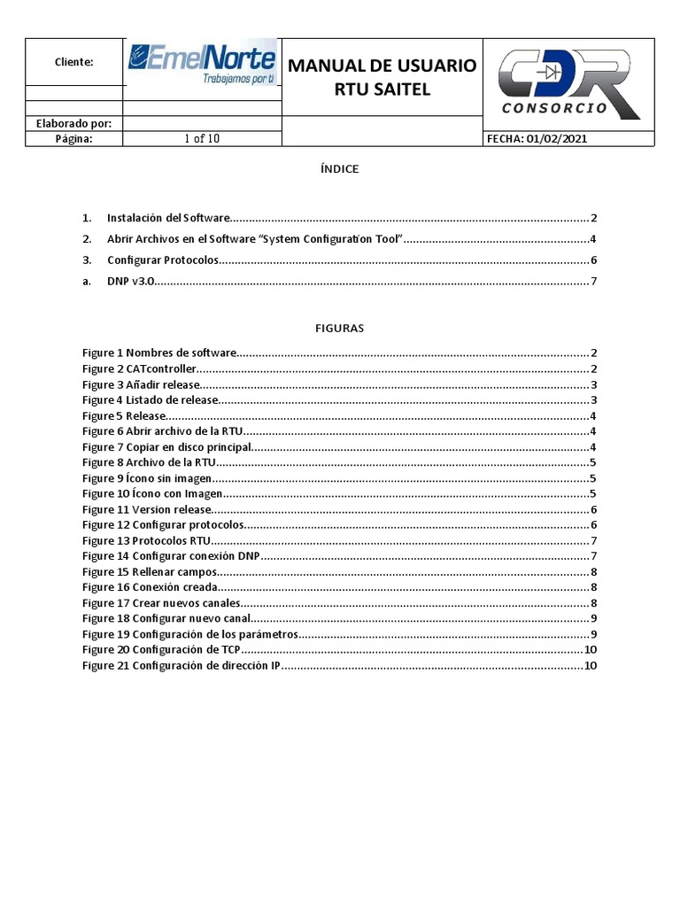 Manual de Usuario Rtu Saitel | PDF | Protocolos de internet | Archivo ...