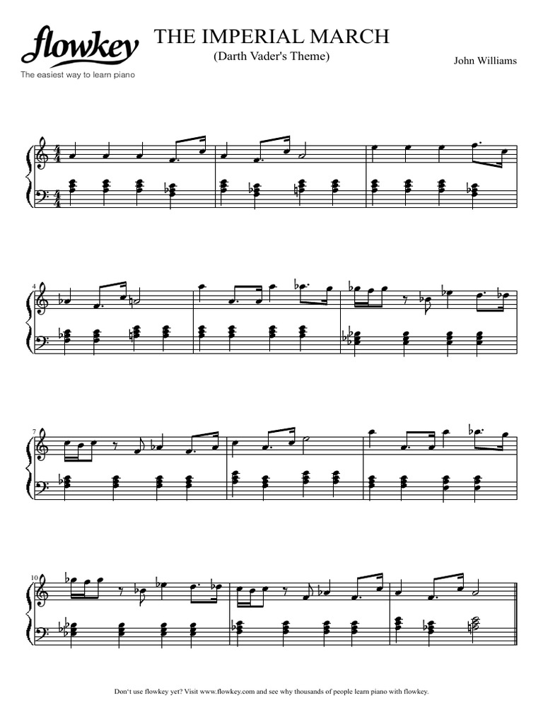Darth Vader Theme Piano Sheet Music | PDF