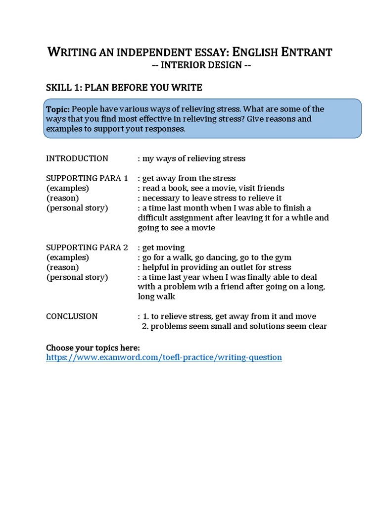 Writing An Independent Essay | PDF | Radio | Pronoun