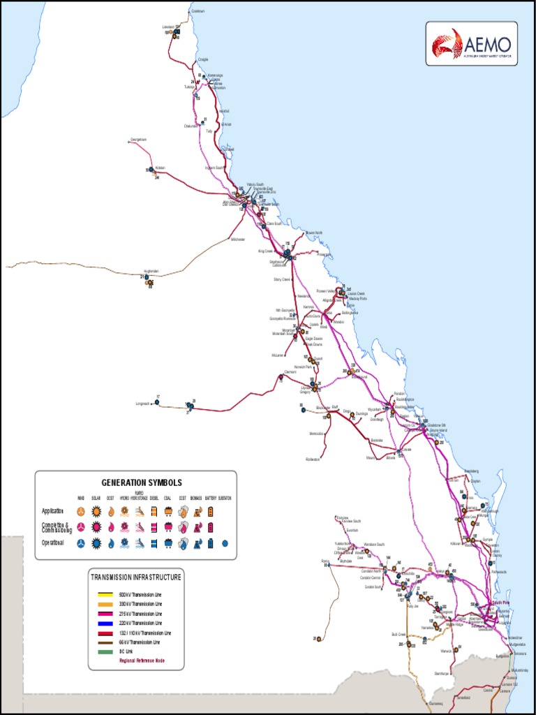 Generation Symbols: Transmission Infrastructure | PDF | Queensland | Nature