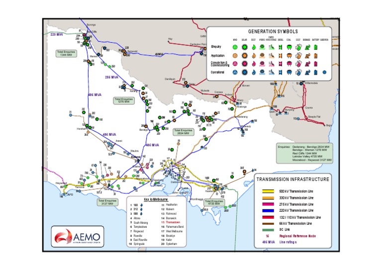 VIC Generation Map | PDF | Electrical Engineering | Electricity