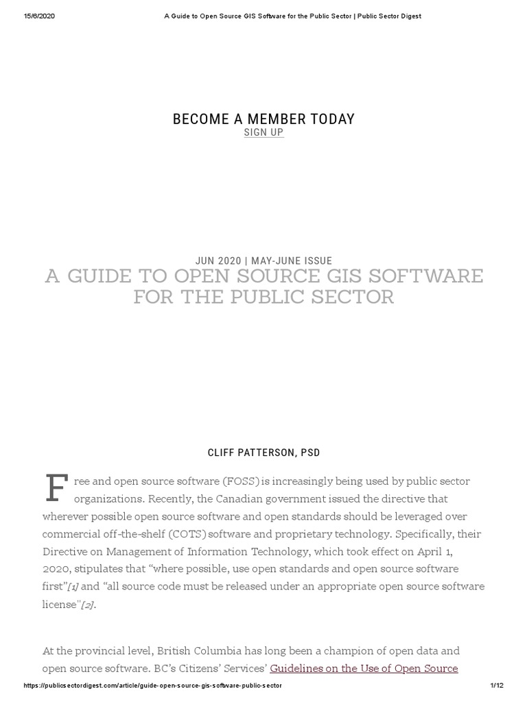 A Guide To Open Source GIS Software For The Public Sector | PDF | Esri ...