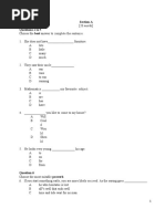 English Grade 5 Model Paper | PDF | Multiple Choice | Linguistic Typology