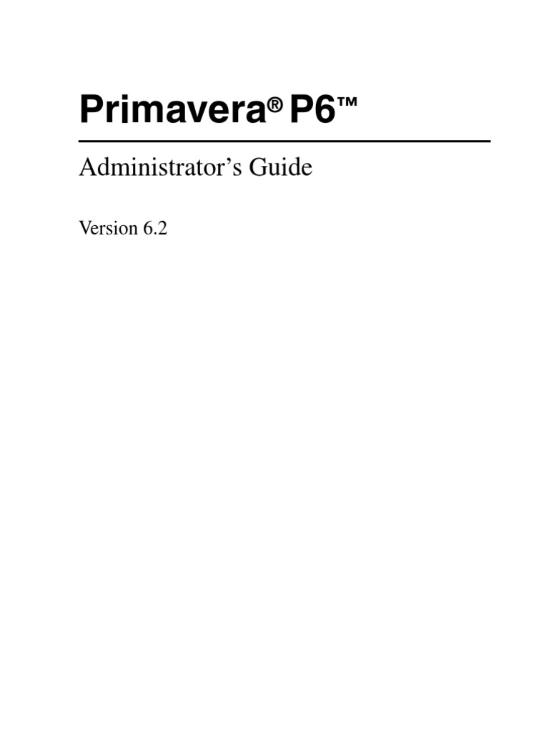 Primavera P6 Administrative Guide | Download Free PDF | Oracle Database ...