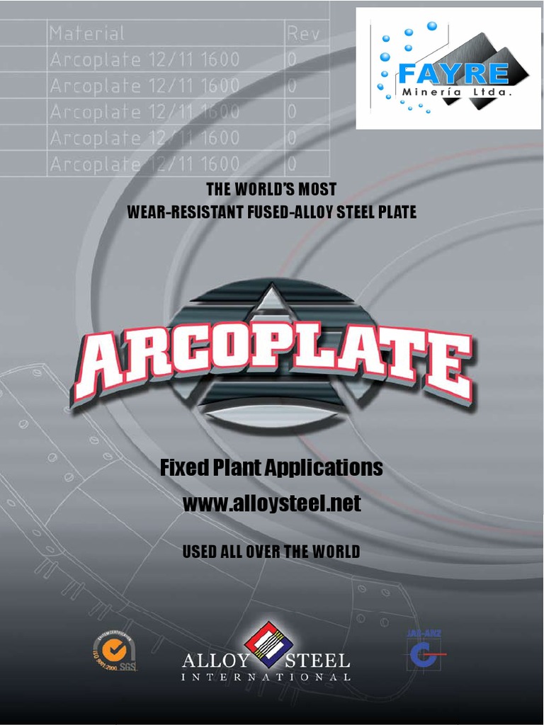 Arcoplate: Advanced Wear Resistant Steel | PDF | Wear | Steel