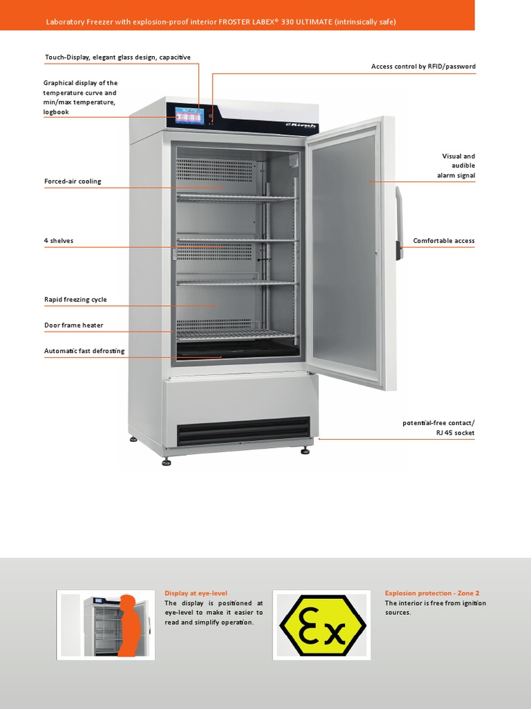 Laboratory Freezer With Explosion-Proof Interior FROSTER LABEX® 330 ...