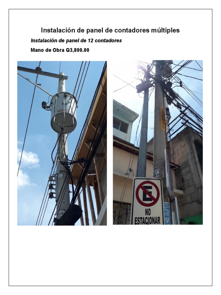 Instalación de panel múltiple de contadores | PDF | Tecnología