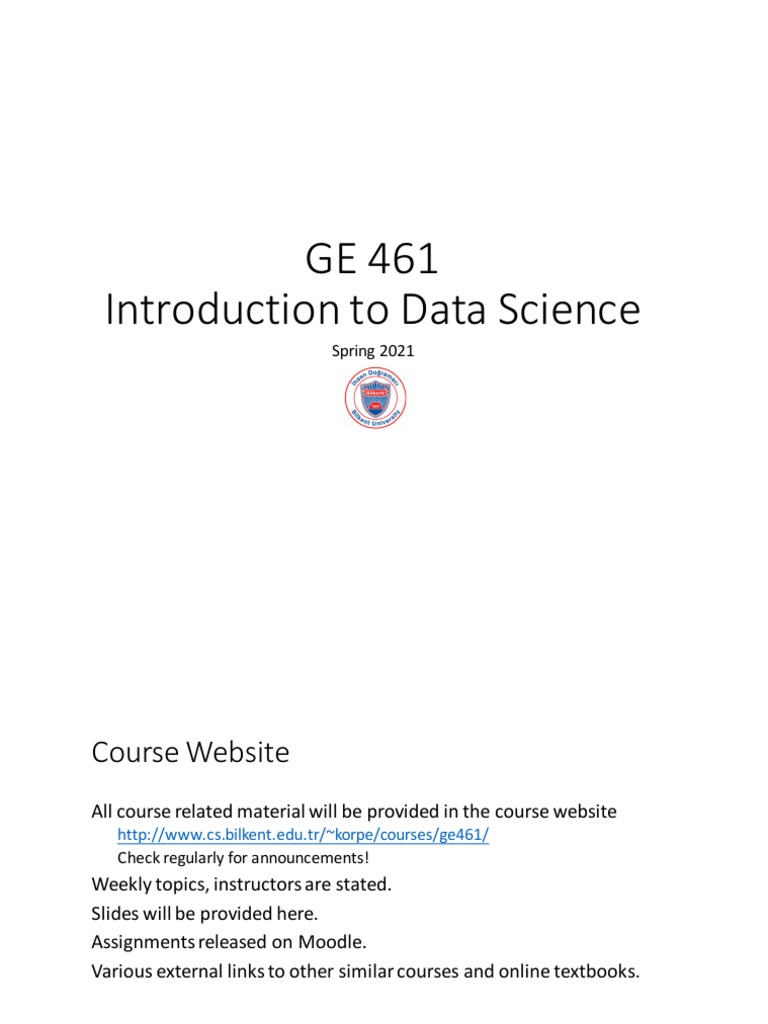 Introduction to Data Science: A Cross-Departmental Course with a Focus ...