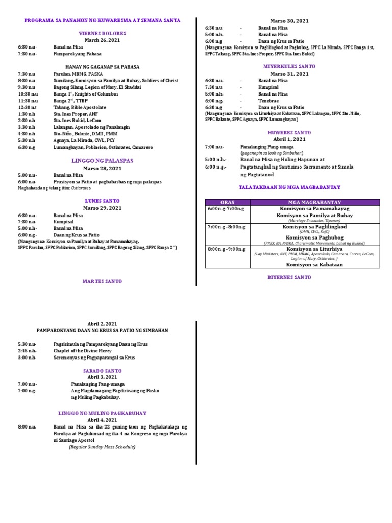 Mahal Na Araw 2021 | PDF