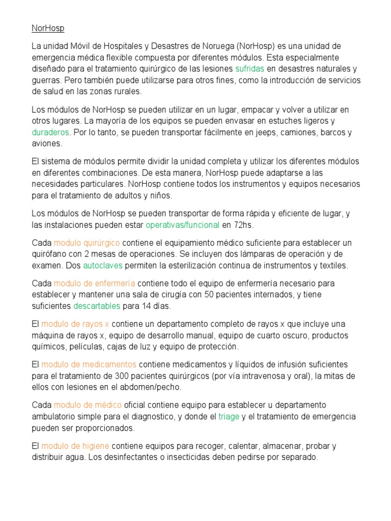 Nor Hosp | PDF