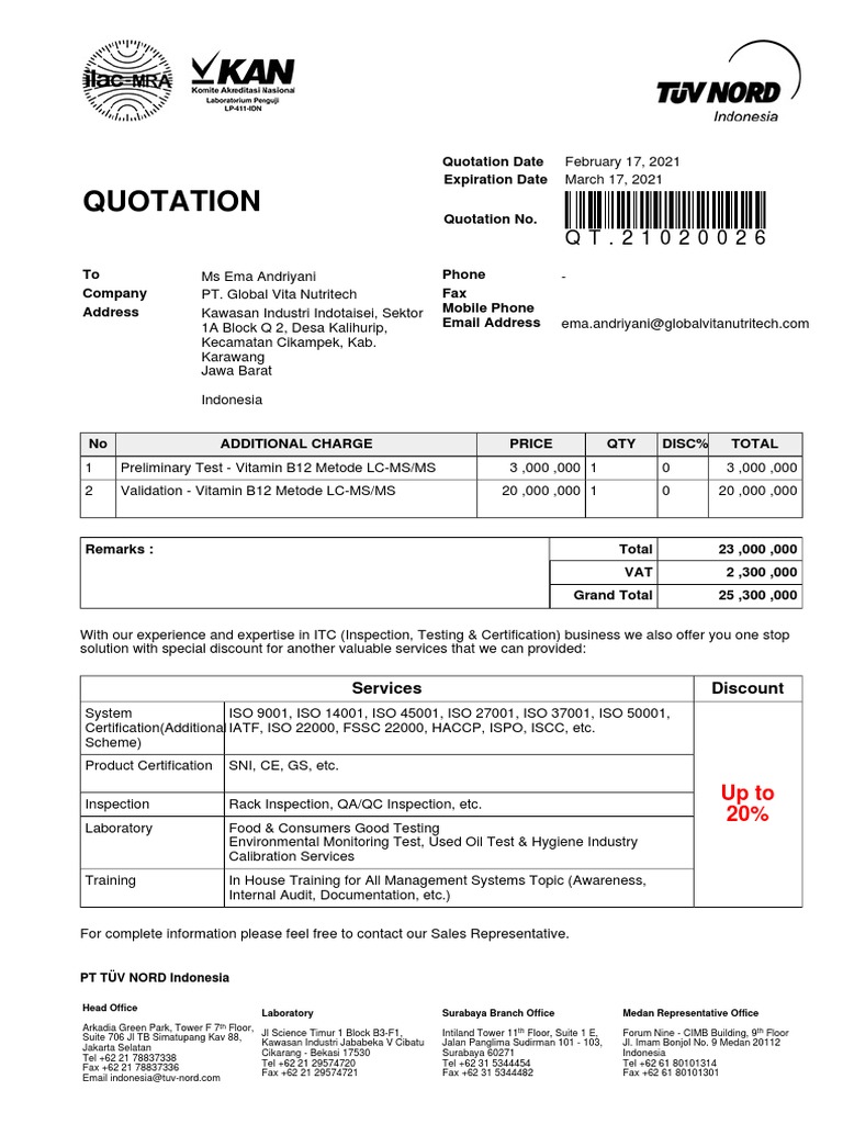 Quotation: Quotation Date Expiration Date | PDF | Business