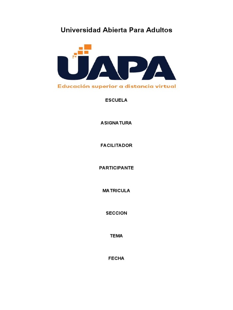 Hoja De Presentación Uapa 2025 Pdf